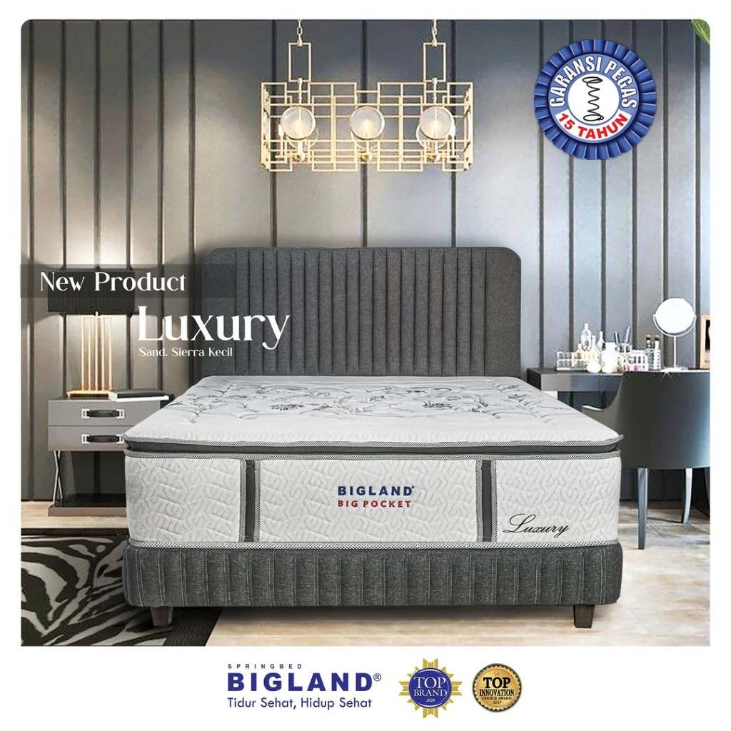 Jual Spring Bed Full Set BIGLAND BIG POCKET LUXURY ( Free pengiriman Jabodetabek) | Shopee Indonesia