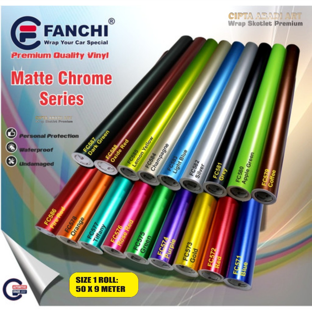 Jual Stiker Skotlet MATTE CHROME Fanchi Premium Stiker Motor Metallic ...