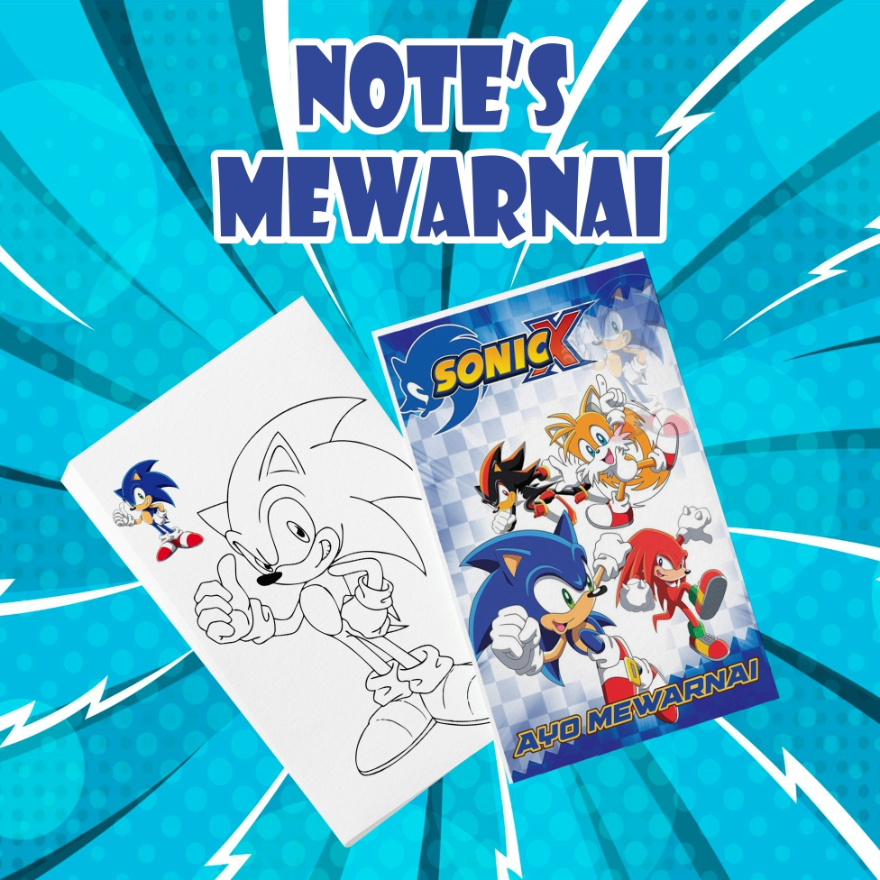 Jual Buku Kecil Mewarnai Sonic - Note Mewarnai Sonic | Shopee Indonesia