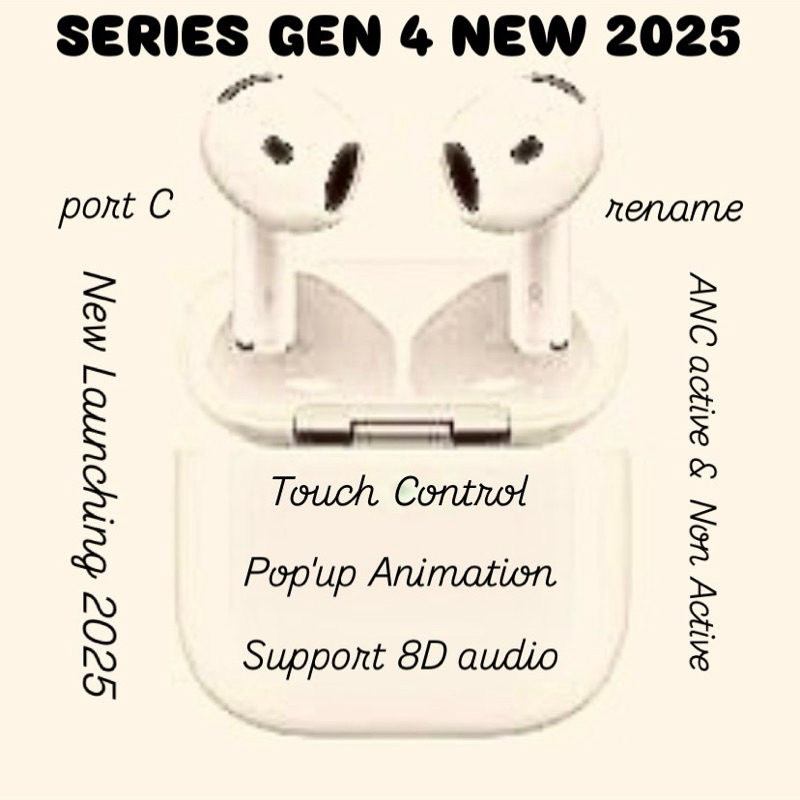 Jual Earphone Bluetooth Gen 4 2025 Active Noise Canceling With Pop Up ...