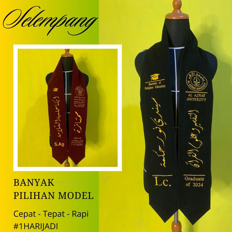 Jual EXPRESS || Selempang wisuda full arab dua sisi / Selempang wisuda ...