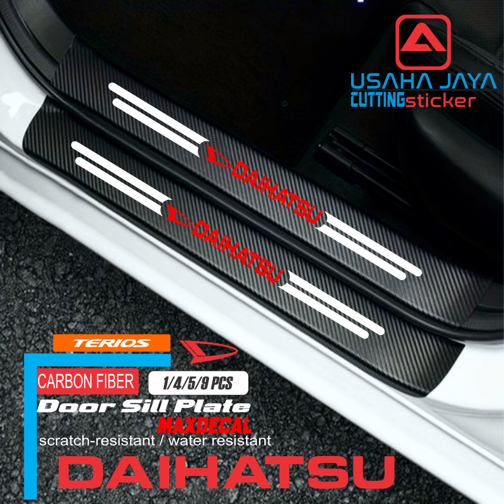 Jual 9Pcs Stiker 3D Door Sill Plate Guard Daihatsu Stiker Pelindung ...