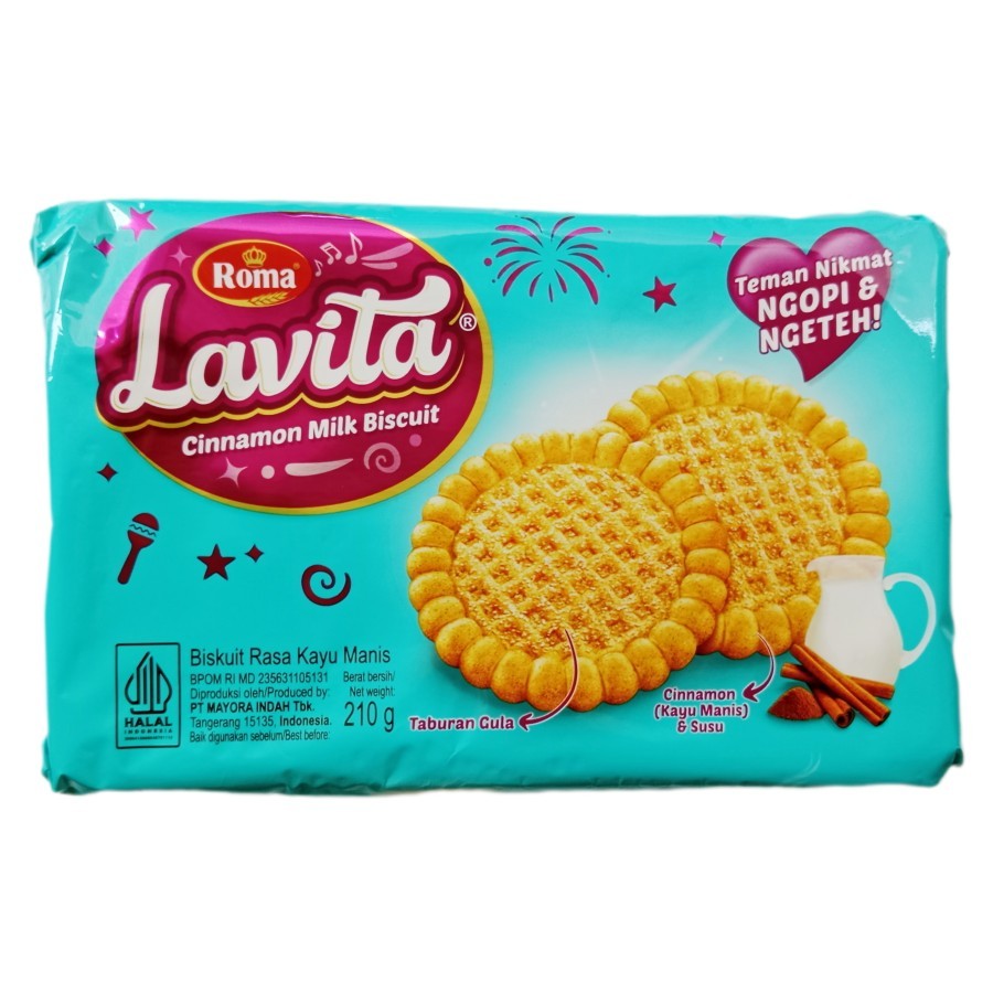 Jual HARGA PROMO !!! Roma Lavita Cinnamon Milk Biscuit 210GR | Biskuit ...
