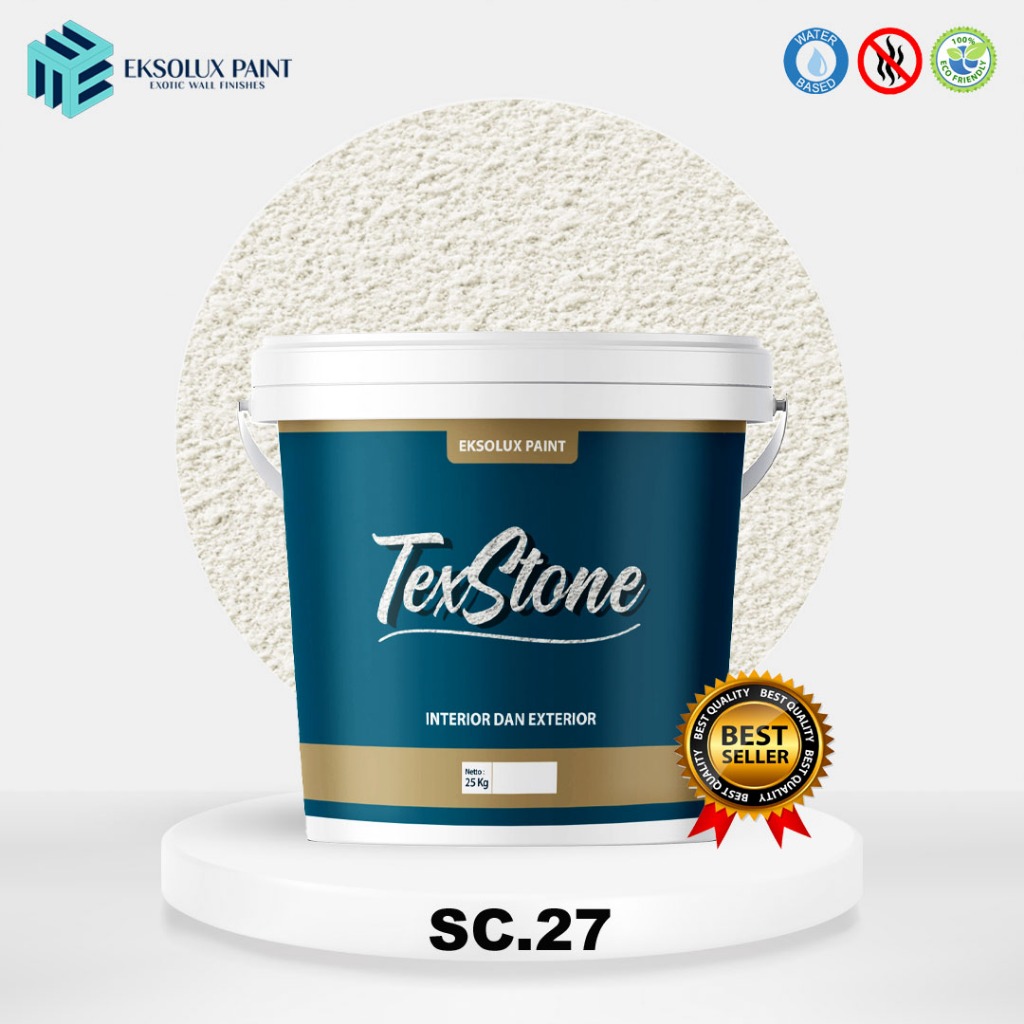 Jual Cat Dinding Tekstur Pasir Kamprot Putih Ukuran 25 Kg Pail TEXSTONE - Cat Texture Kamprot ...