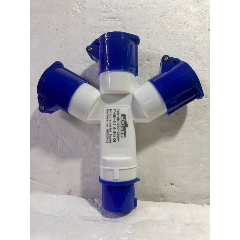 Jual Multiple Outlet Socket 16A 2P+E FORT FT-CEE-1013 Industrial Plug ...