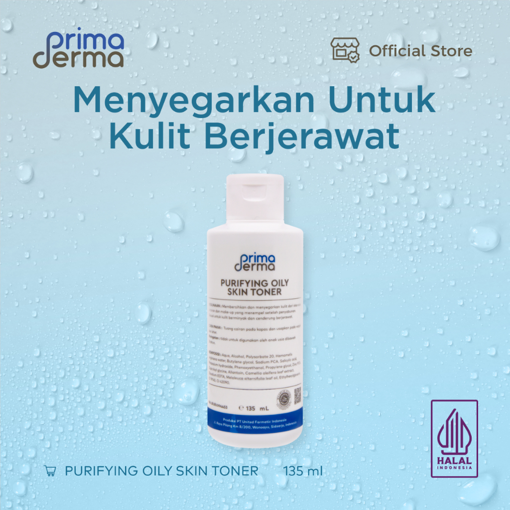 Jual PRIMADERMA Purifying Oily Skin Toner 135 ml | Shopee Indonesia