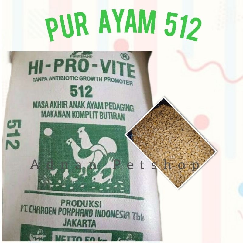 Jual PAKAN AYAM 512 HI PRO VITE / PUR AYAM 512 | Shopee Indonesia