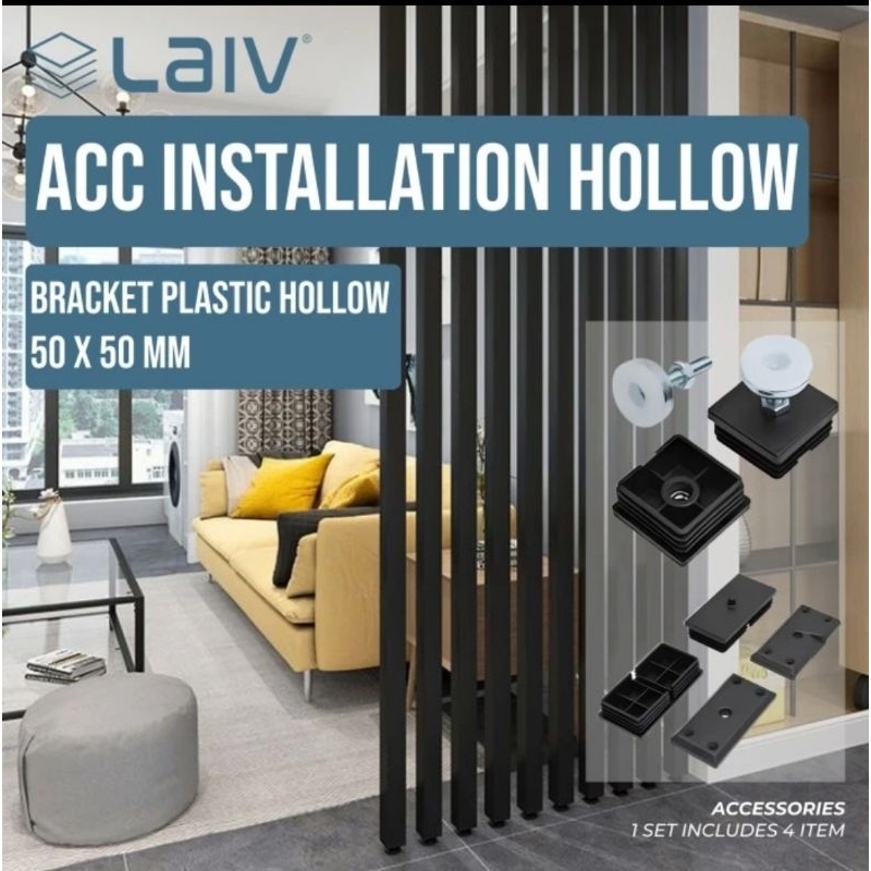 Jual Bracket Instalasi Hollow wpc pvc Indoor Kisi-kisi Adjustable ...