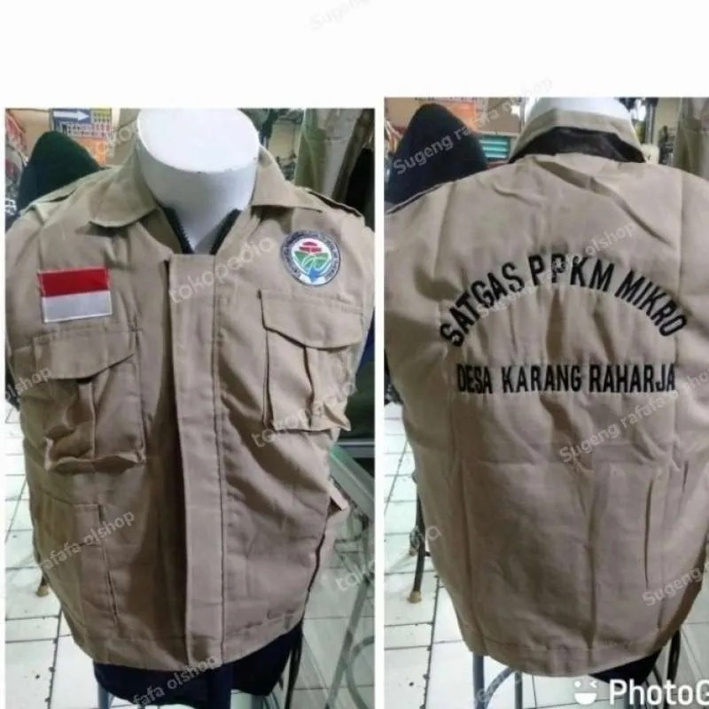 Jual Rompi Outdoor Lapangan Bordir Bisa Custom Request Tulisan | Shopee ...