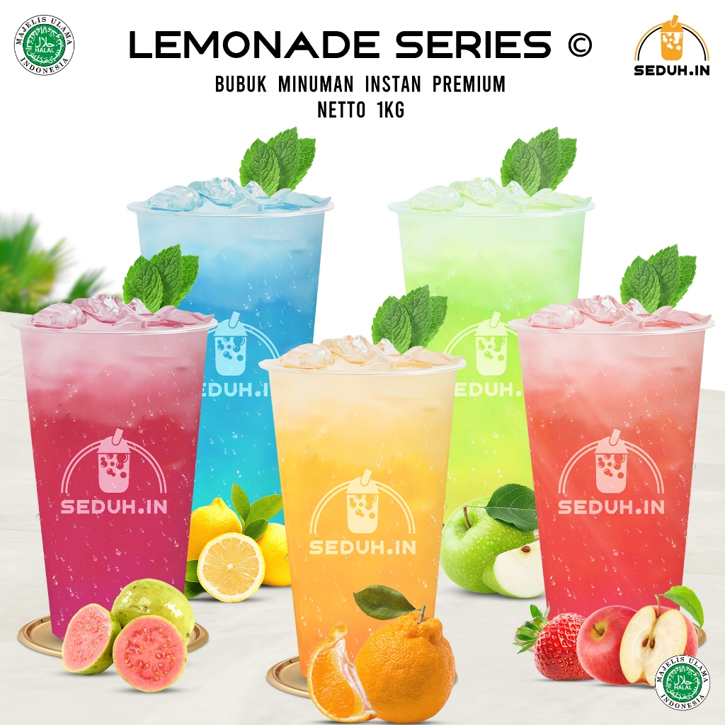 Jual Bubuk Minuman Lemonade 1kg / Bubuk Minuman Premium 2 ikok | Shopee ...