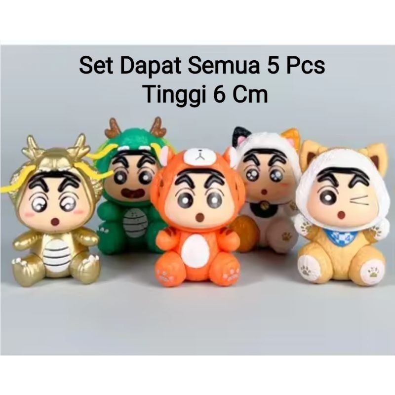 Jual Action Figure Crayon Shinchan Shin-Chan Animal Cosplay Set 5 Pcs ...