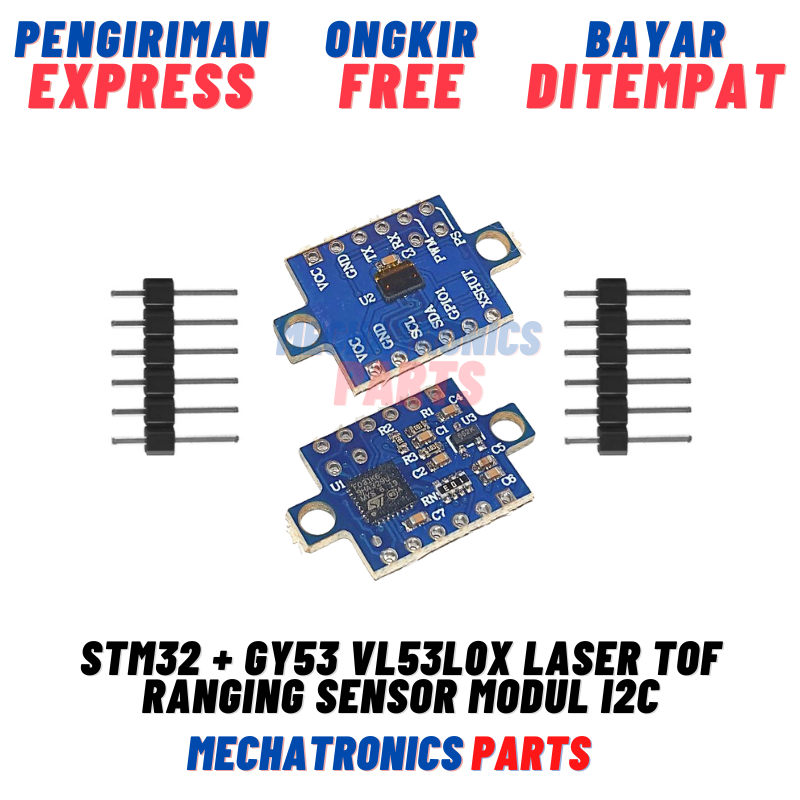 Jual STM32 + GY53 VL53L0X Laser TOF Ranging Sensor Modul I2C Serial Port PWM Output GY-53 Time ...