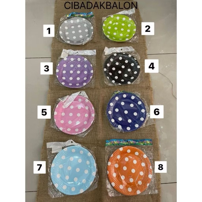 Jual Piring Kertas Polkadot / Piring Ulang Tahun HBD / Paper Plate ...