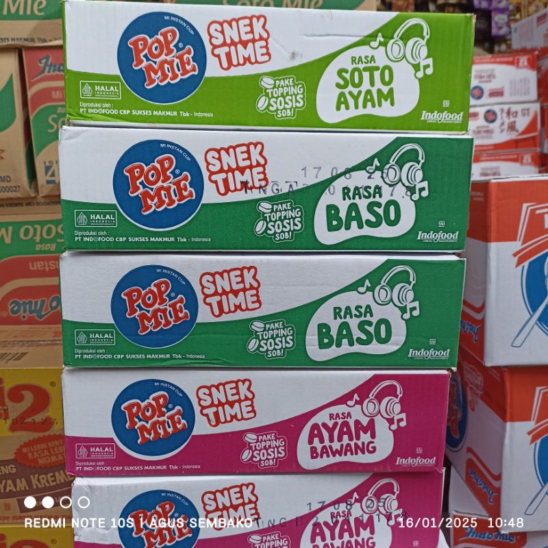 Jual 1 dus pop mie mini snek ayam isi 12 cup | Shopee Indonesia