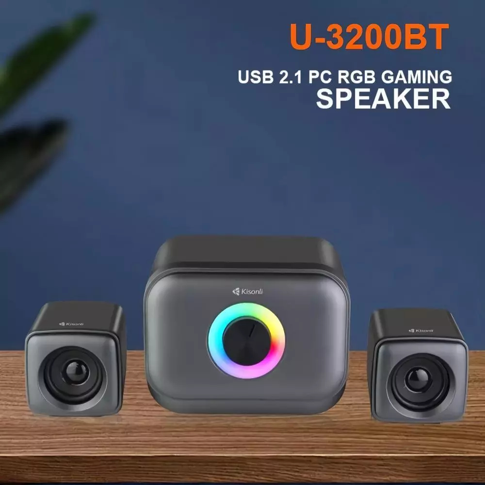 Jual Speaker Bluetooth Multimedia Subwoofer Kisonli U-3200BT USB 2.1 PC ...