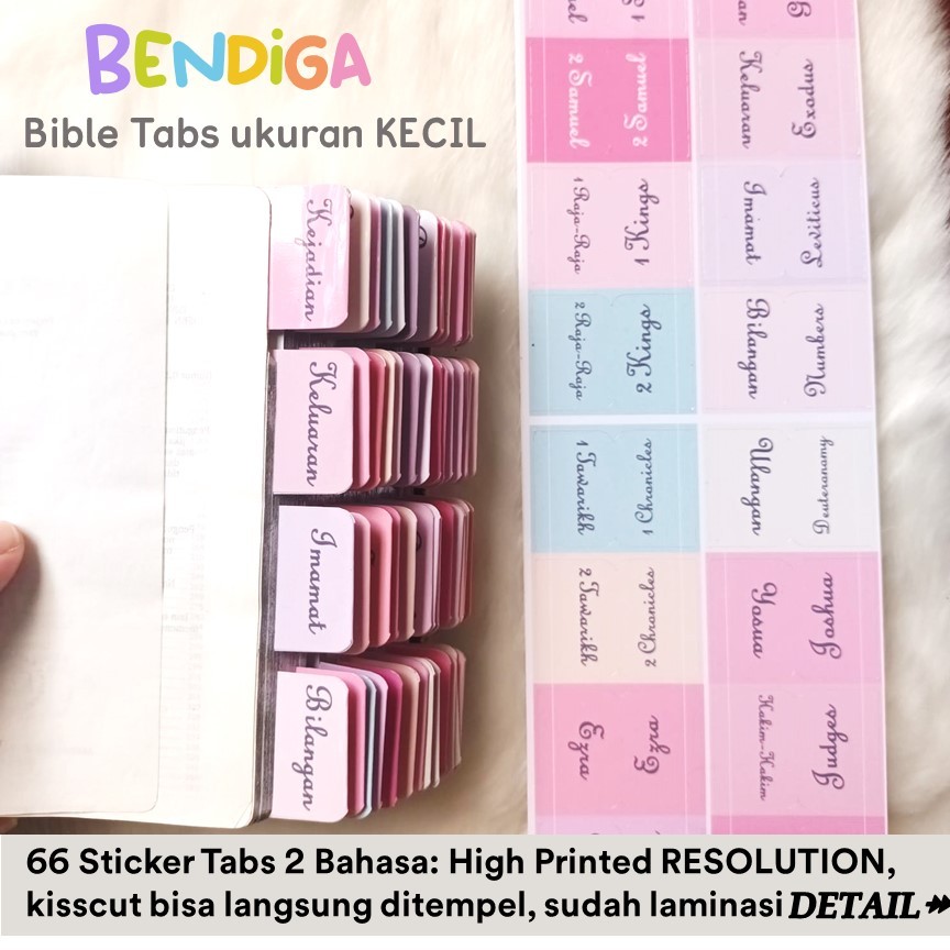 Jual ELSTUDIO BIBLE TABS v.1 Stiker Index Alkitab Dua Bahasa TB Ukuran ...