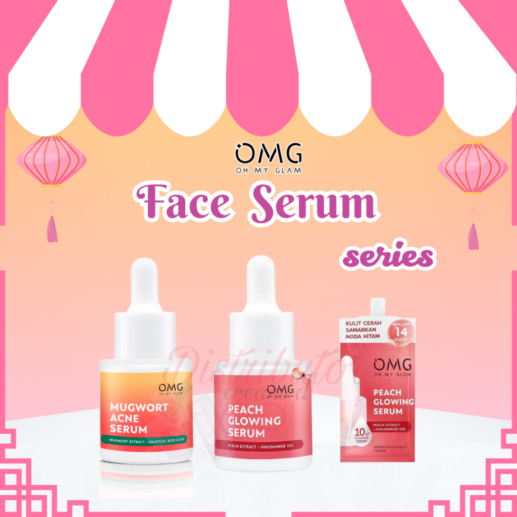 Jual OMG OH MY GLOW Peach Glowing Serum 20 ml | Mugwort Acne Serum 20ml | Shopee Indonesia