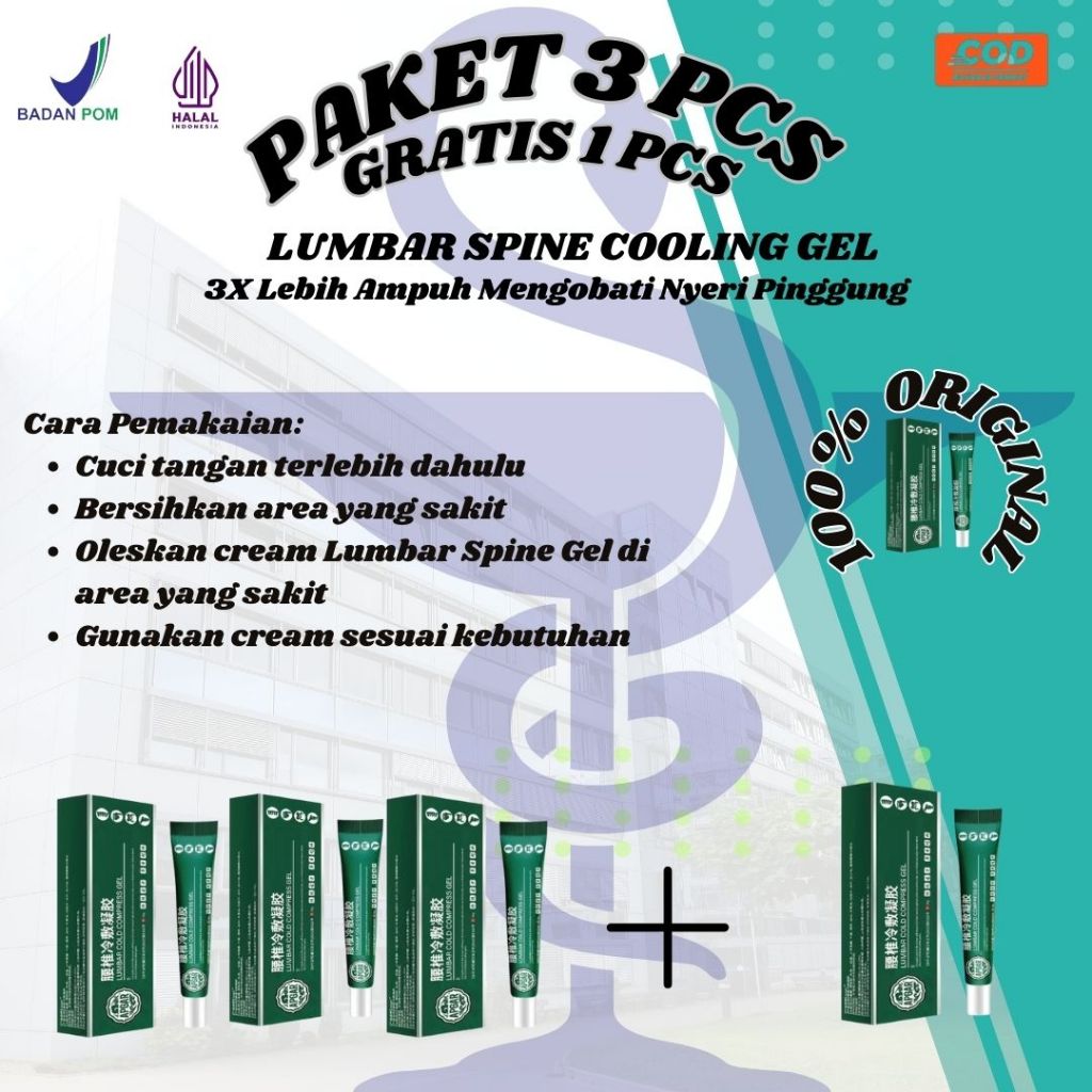 Jual PAKET 3 GRATIS 1 ORIGINAL LUMBAR SPINE COOLING GEL Obat sakit ...