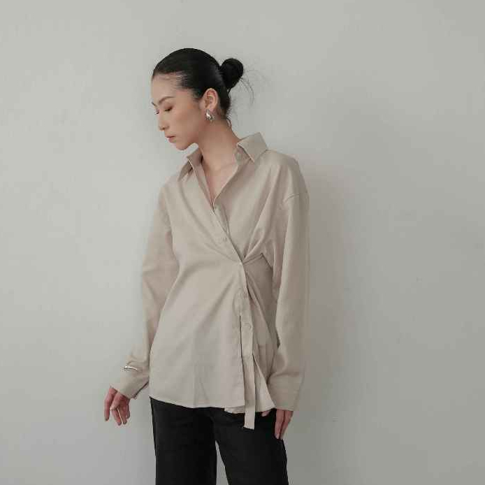 Jual KEMEJA LENGAN PANJANG KOREAN STYLE BUMIL DAN HIJAB FRIENDLY ...