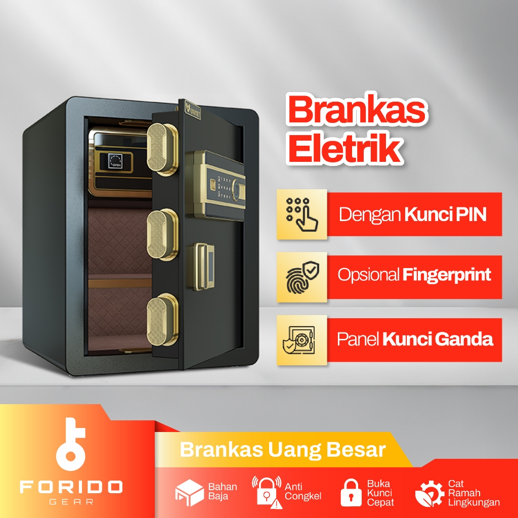 Jual Brankas Uang Brankas Besar Elektrik Ukuran 45cm Includer Pin dan ...