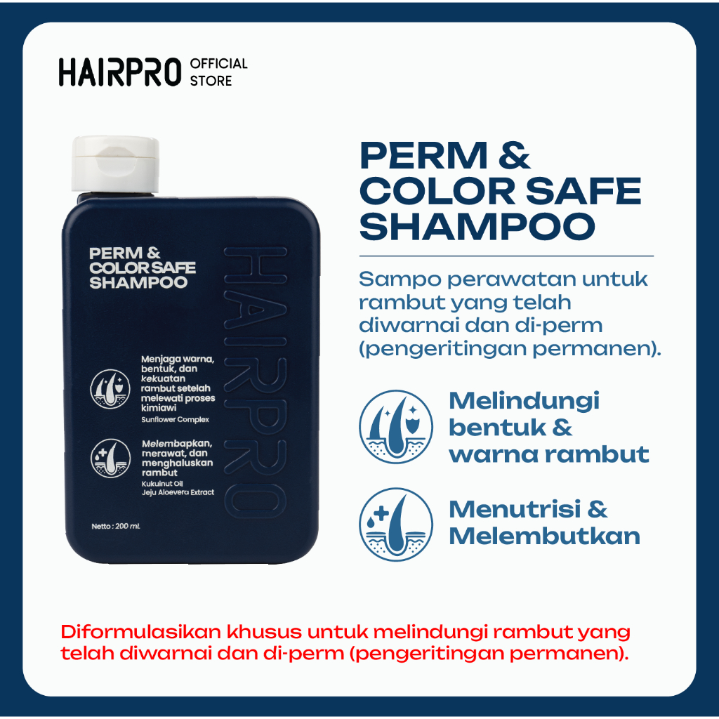 Jual HAIRPRO - Perm & Color Safe Shampoo 200 ml | Shopee Indonesia