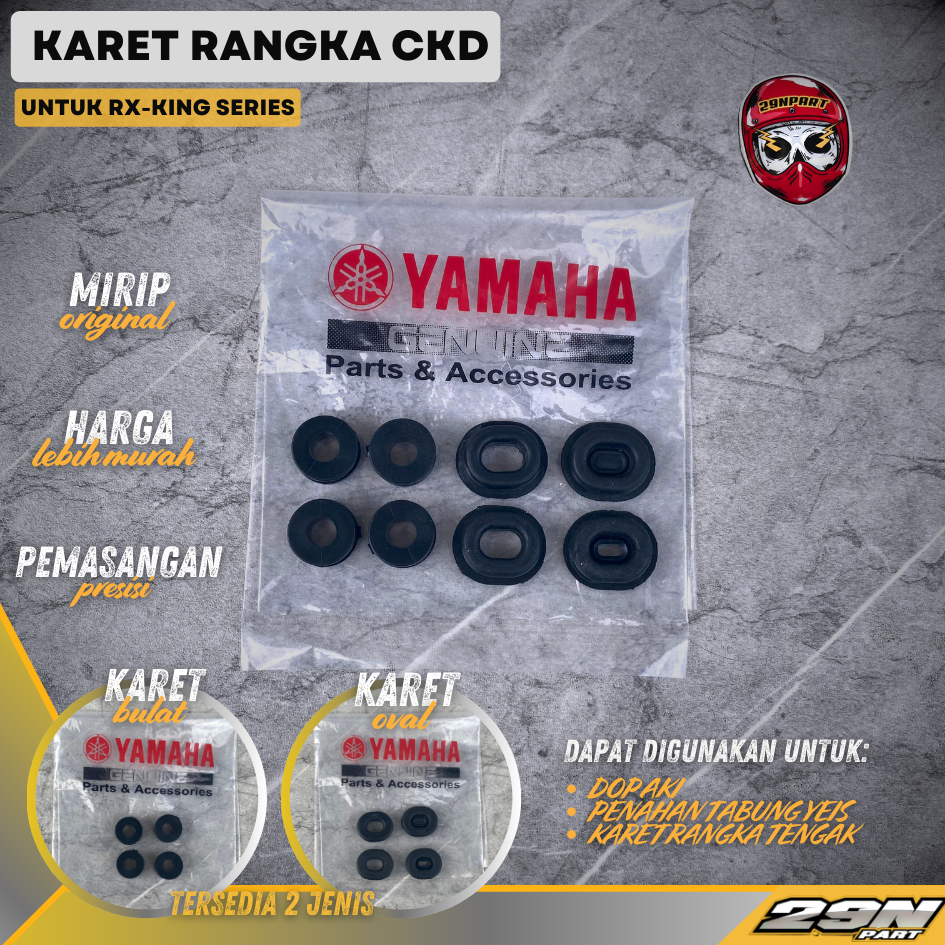 Jual Karet Grommet Rangka Body Tutup Box Dop Aki Airscoop Oval Bulat ...