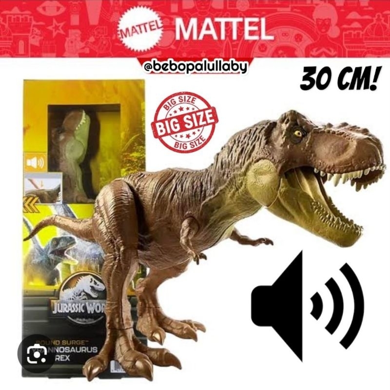 Jual [ORIGINAL! ADA SUARA] BIG SIZE 30CM JURASSIC WORLD MATTEL SOUND ...