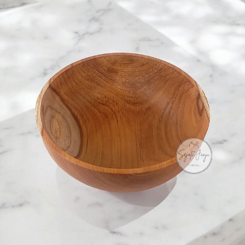 Jual Wooden Bowl / Mangkuk Kayu Jati D 15cm | Shopee Indonesia