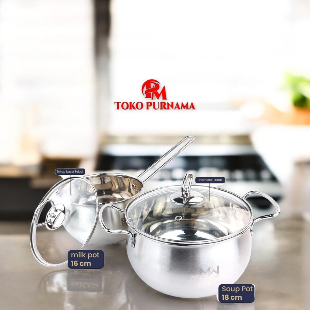 Jual Panci Set Stainless Steel Panci Rebus Kualitas Premium Ukuran 16cm ...