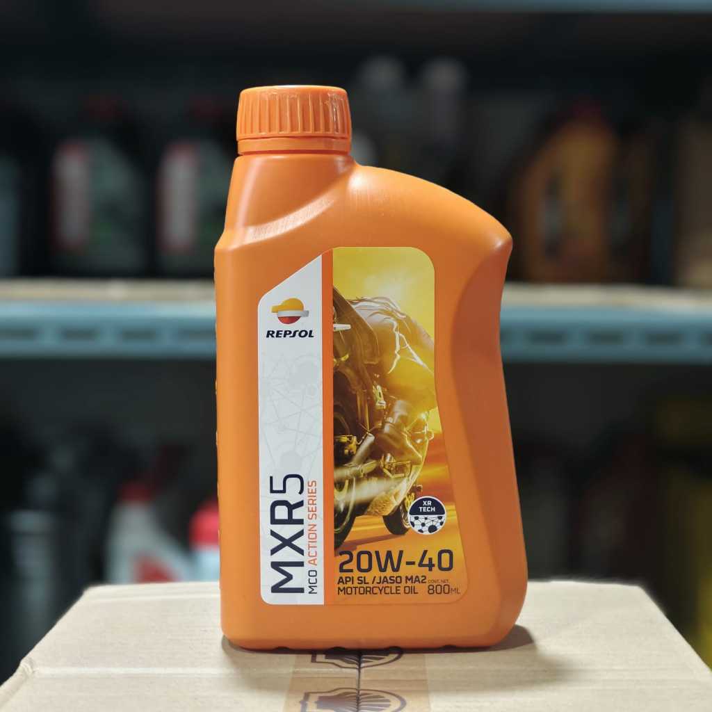 Jual OLI MOTOR REPSOL MXR 5 20W-40 API SL JASO MA2 PELUMAS MESIN ...