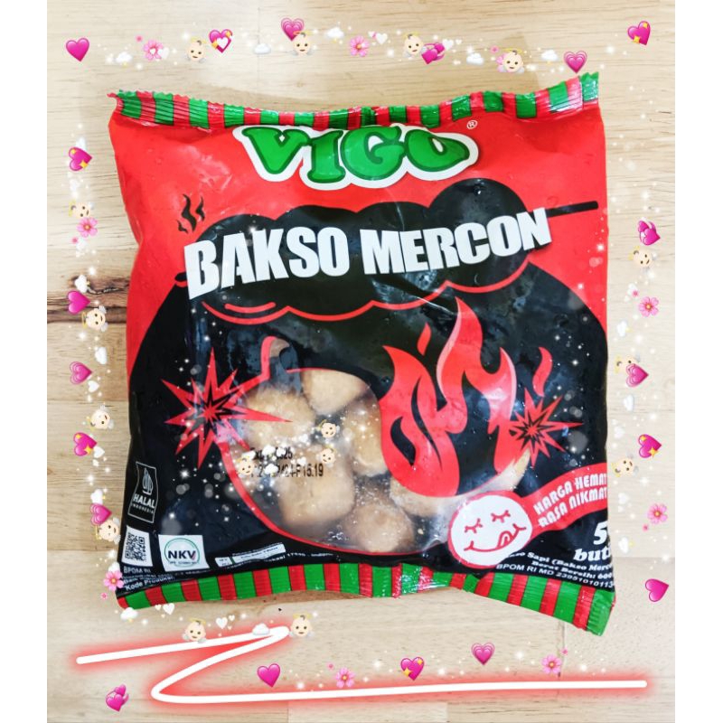 Jual VIGO BAKSO SAPI MERCON 50PC 600GR/BAKSO SAPI PEDAS | Shopee Indonesia