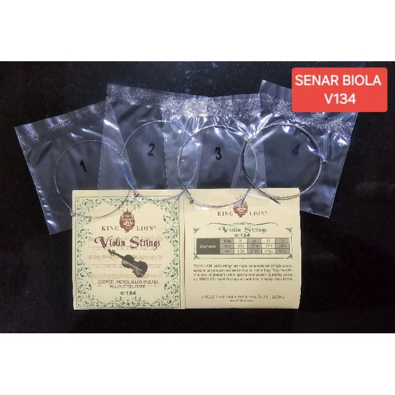 Jual SENAR BIOLA VIOLIN V134 SATU SET MEREK KING LION | Shopee Indonesia