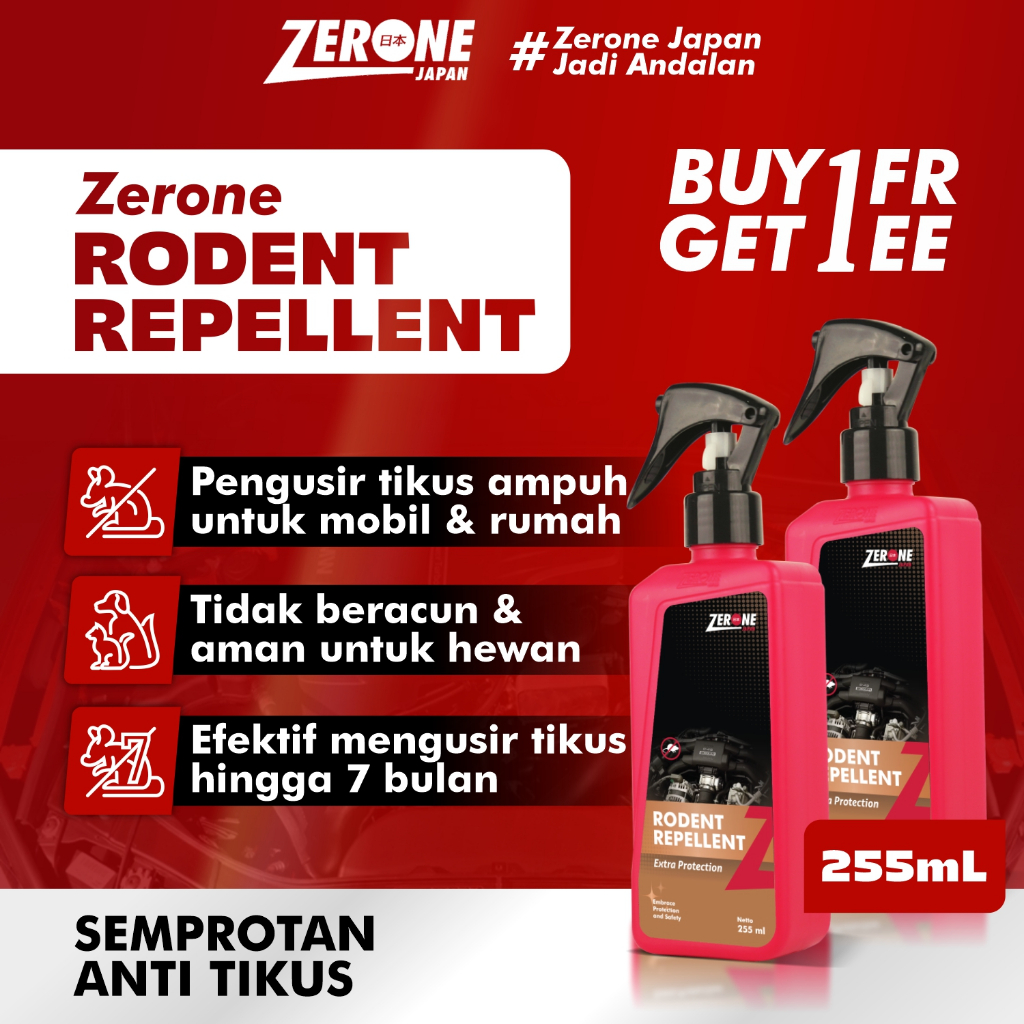 Jual Zerone Japan Obat Pengusir Tikus Rodent Repellent [2 Botol Lebih Murah] | Shopee Indonesia