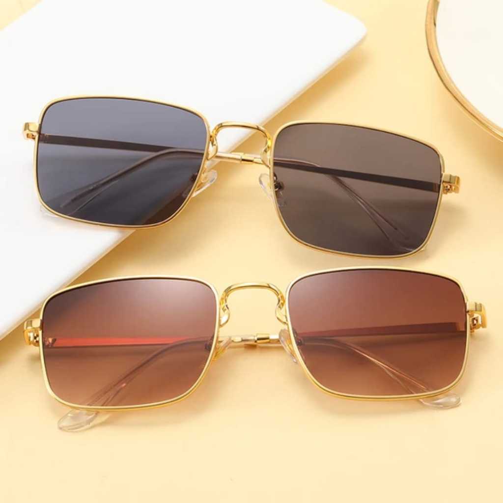 Jual Kacamata kotak mini Kacamata retro warna frame besi anti karat ...