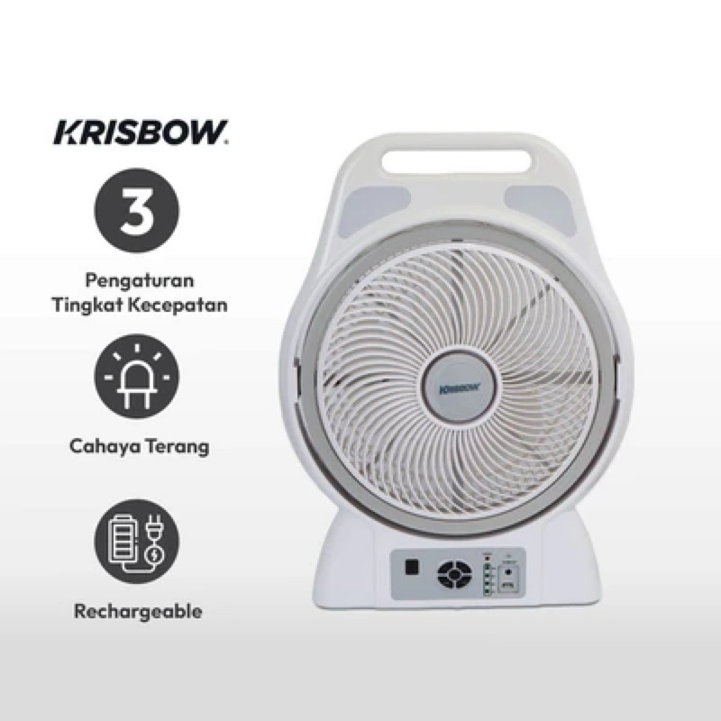 Jual ACE Krisbow 12 Inci Kipas Angin Darurat Rechargble/ACE KRISBOW ...