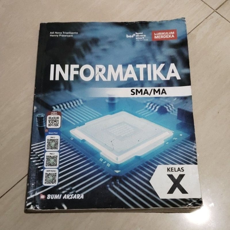 Jual BUKU ORI INFORMATIKA KELAS 1 SMA PENERBIT BUMI AKSARA KURIKULUM MERDEKA | Shopee Indonesia