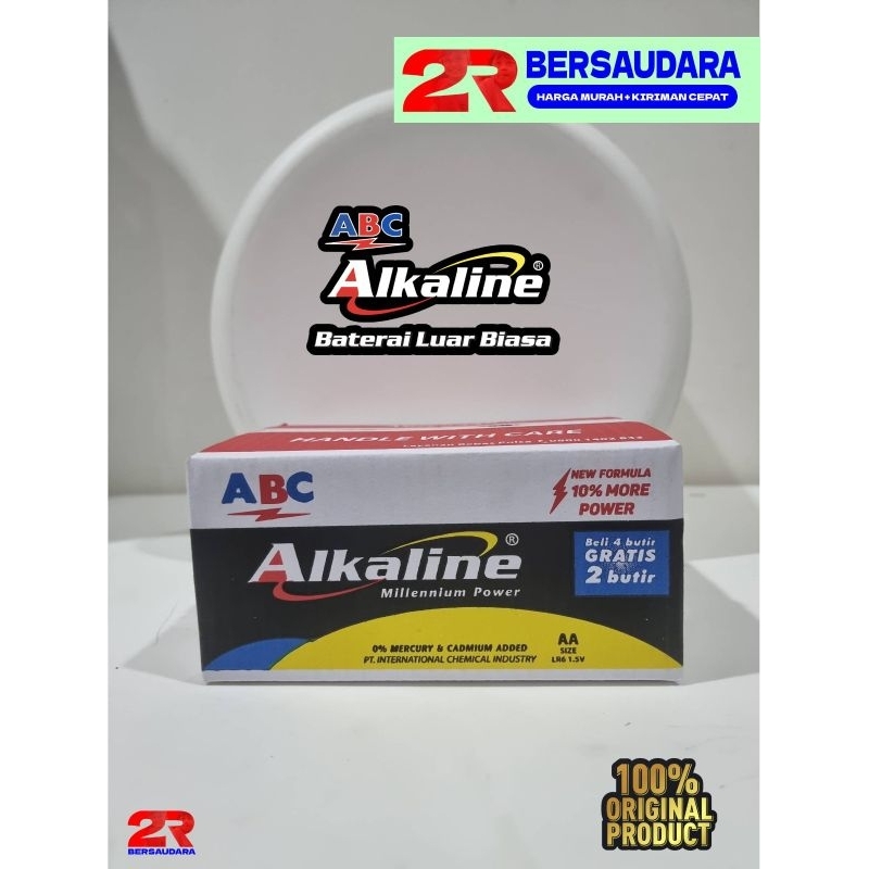 Jual ABC Alkaline AA 4+2 Butir Kemasan Box (Isi 12 Hanger) | Shopee ...