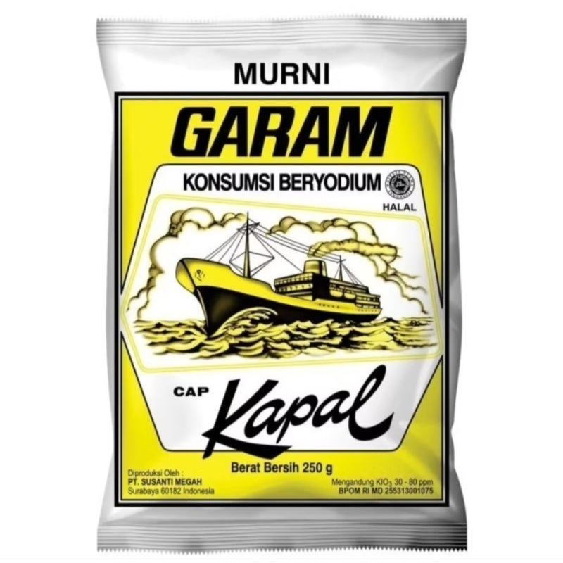 Jual Garam cap KAPAL Asli 250 gram | Shopee Indonesia