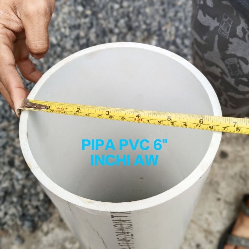 Jual Pipa pvc 6" inchi aw panjang 60 cm tebal 6 mm | Shopee Indonesia