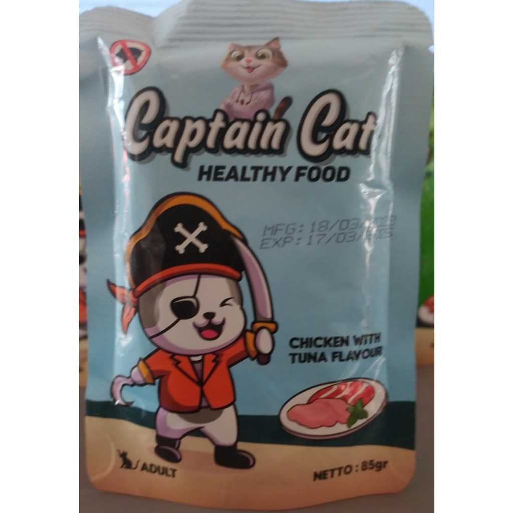 Jual Captain Cat Pouch 85 Gram Adult salmon - Makanan Basah Kucing ...