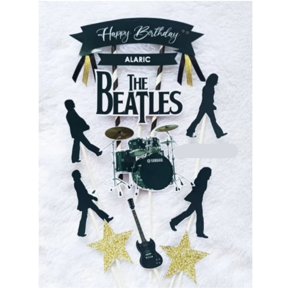 Jual Cake Topper The Beatles/ Topper Beatles/ Hiasan kue the Beatles ...