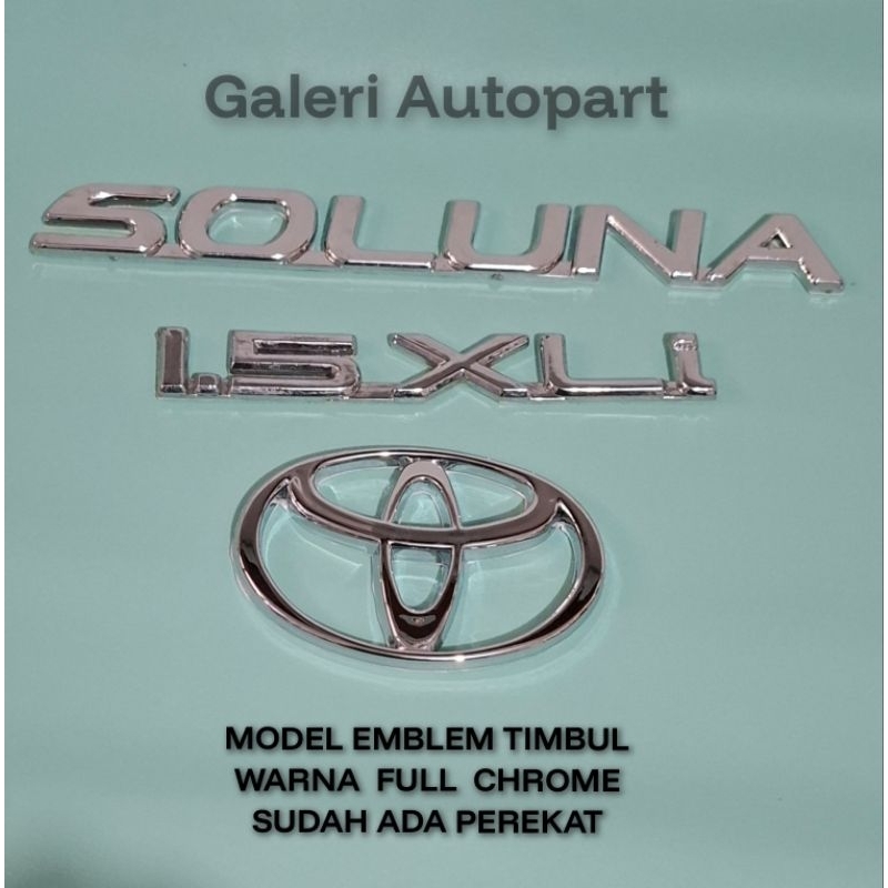 Jual Logo Mobil Tulisan Emblem SOLUNA 1.5XLi | Shopee Indonesia