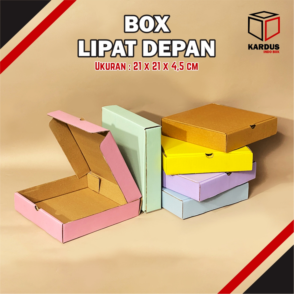 Jual KARDUS/BOX UKURAN 21 x 21 x 4,5 CM /KARTON/POLOS/KARDUS/BOX ...