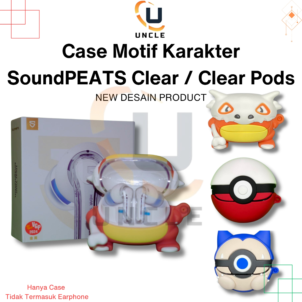 Jual Case SoundPEATS Clear / SoundPEATS Clear Pod 3D Kartun Lucu Casing ...
