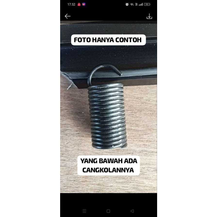 Jual Per Spring Tarik Baja Kawat 2 mm ID 20 mm LT 70 mm 16 lilit ...