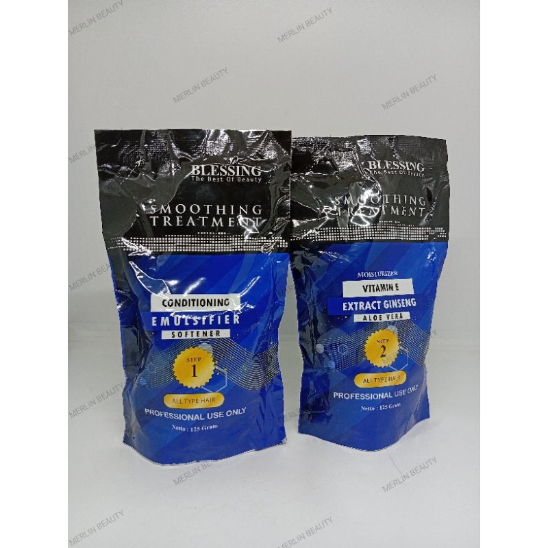 Jual Blessing Smoothing Treatment Sachet Step 1 & 2 (125gr x2) | Shopee ...
