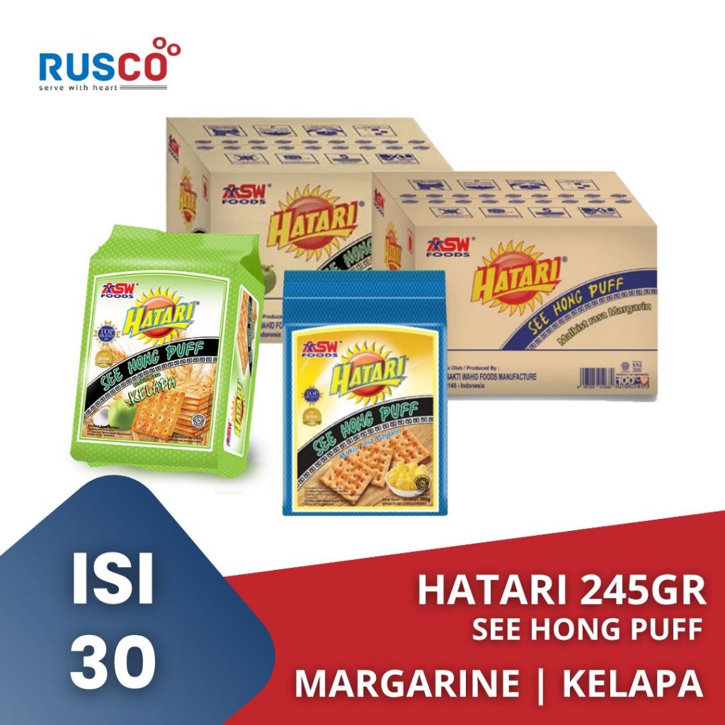Jual Hatari See Hong Puff Kelapa - Margarine 245 gr ( 1 PAKET - ISI 30 PCS ) | Shopee Indonesia