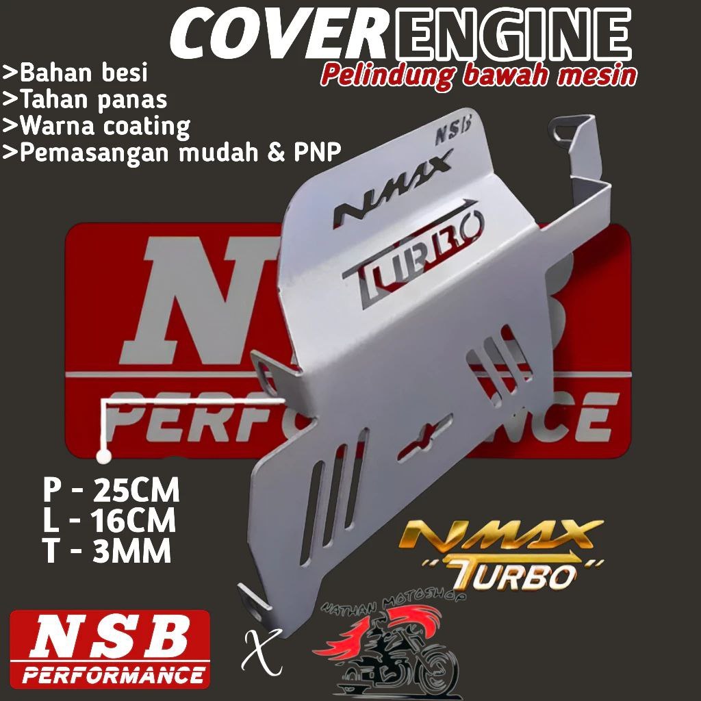 Jual COVER ENGINE NMAX TURBO 155 PELINDUNG MESIN YAMAHA NMAX TURBO NEO ...