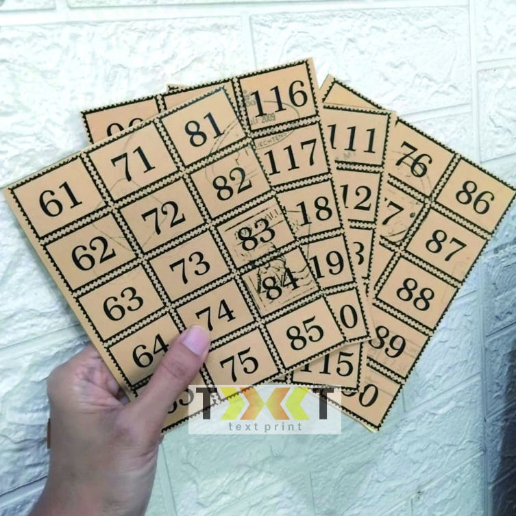 Jual STIKER ANGKA SAVING CHALLENGE 1-120 , 240 , 365 KRAF COKLAT ...