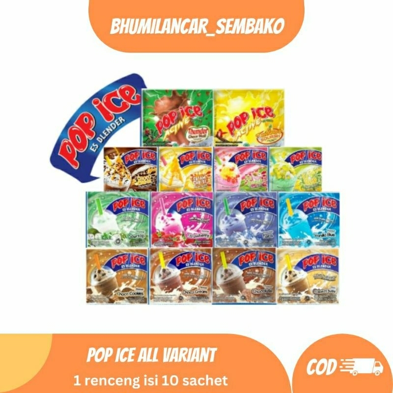 Jual POP ICE ALL VARIAN/POP ICE SEMUA RASA 1 RENCENG ISI 10 PCS ...